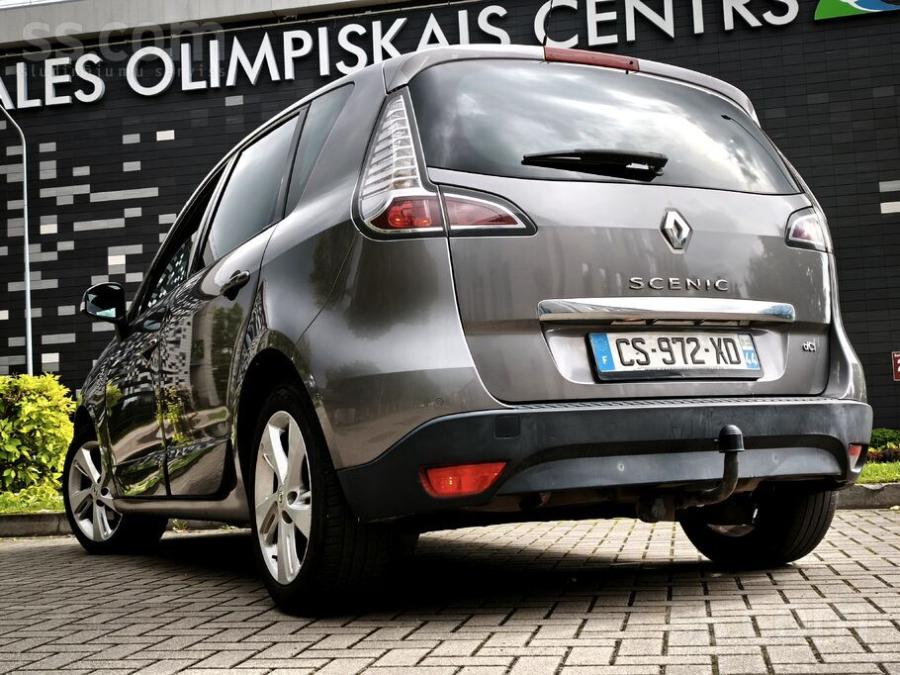 Grey Renault Scenic 2012 in Jelgava, with an engine capacity of 1.50 L and mileage of 250 thousand km for 4890 €, photo 6 on AUTOMOTO.COM.LV