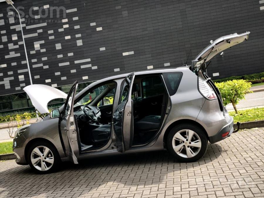Grey Renault Scenic 2012 in Jelgava, with an engine capacity of 1.50 L and mileage of 250 thousand km for 4890 €, photo 11 on AUTOMOTO.COM.LV