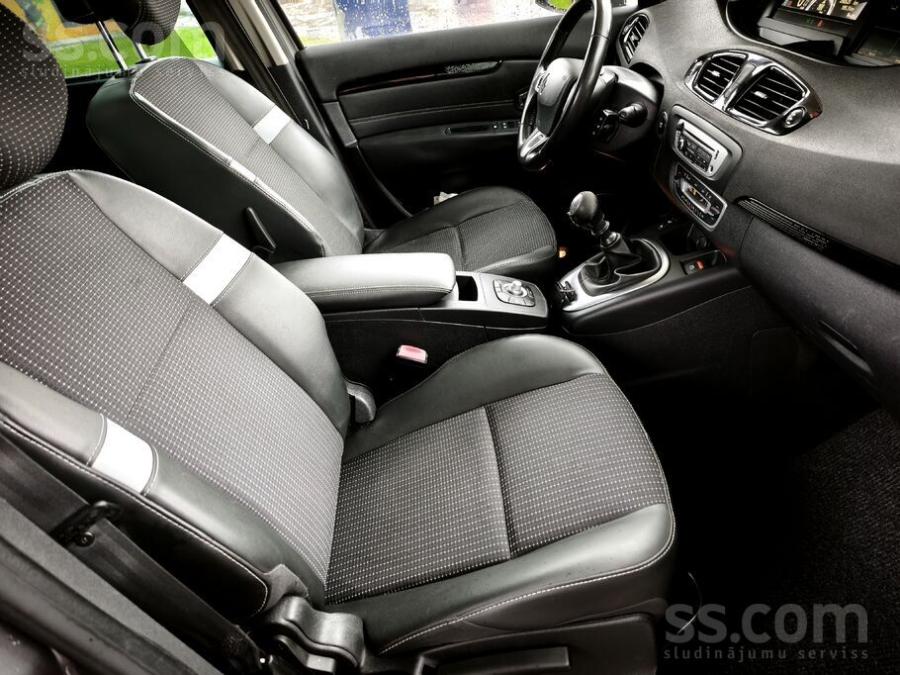 Grey Renault Scenic 2012 in Jelgava, with an engine capacity of 1.50 L and mileage of 250 thousand km for 4890 €, photo 14 on AUTOMOTO.COM.LV
