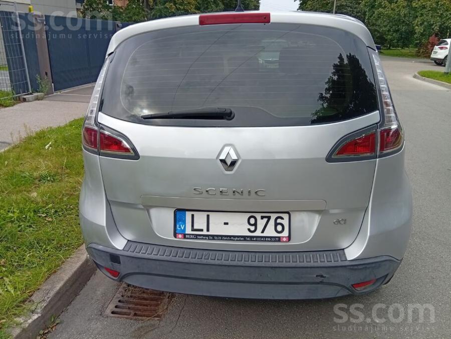 Grey Renault Scenic 2012 in Riga, with an engine capacity of 1.50 L and mileage of 312 thousand km for 2700 €, photo 4 on AUTOMOTO.COM.LV