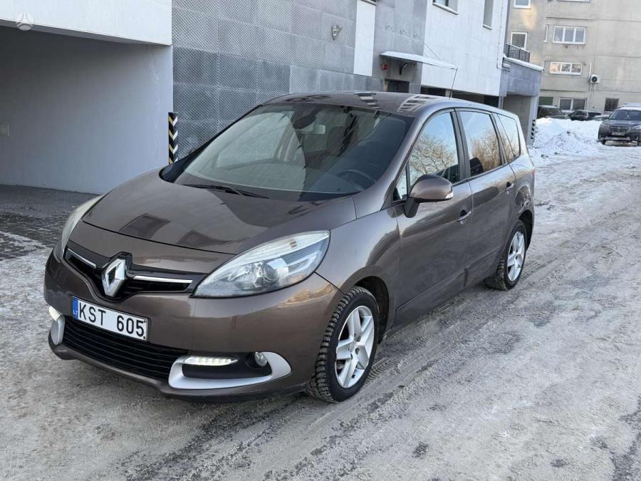 Grey Renault Scenic 2013 in Vilnius, with an engine capacity of 1.46 L and mileage of 309 thousand km for 2800 €, photo 2 on AUTOMOTO.COM.LV
