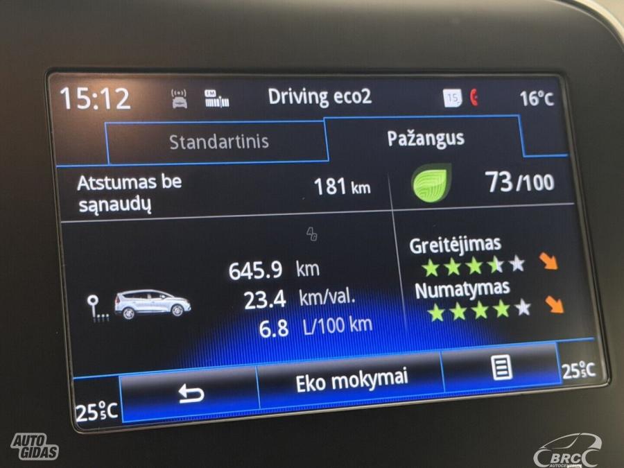 Pelēks Renault Scenic 2017 Avižieniai, ar dzinēja tilpumu 1.50 L un nobraukumu 91 tūkst. km par 8900 €, foto 31 vietnē AUTOMOTO.COM.LV