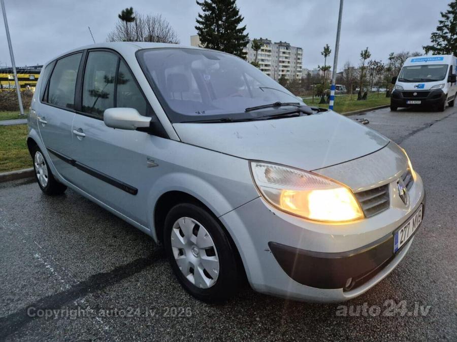 Grey Renault Scenic 2004 in Tallinn, with an engine capacity of 1.60 L and mileage of 199 thousand km for 799 €, photo 1 on AUTOMOTO.COM.LV