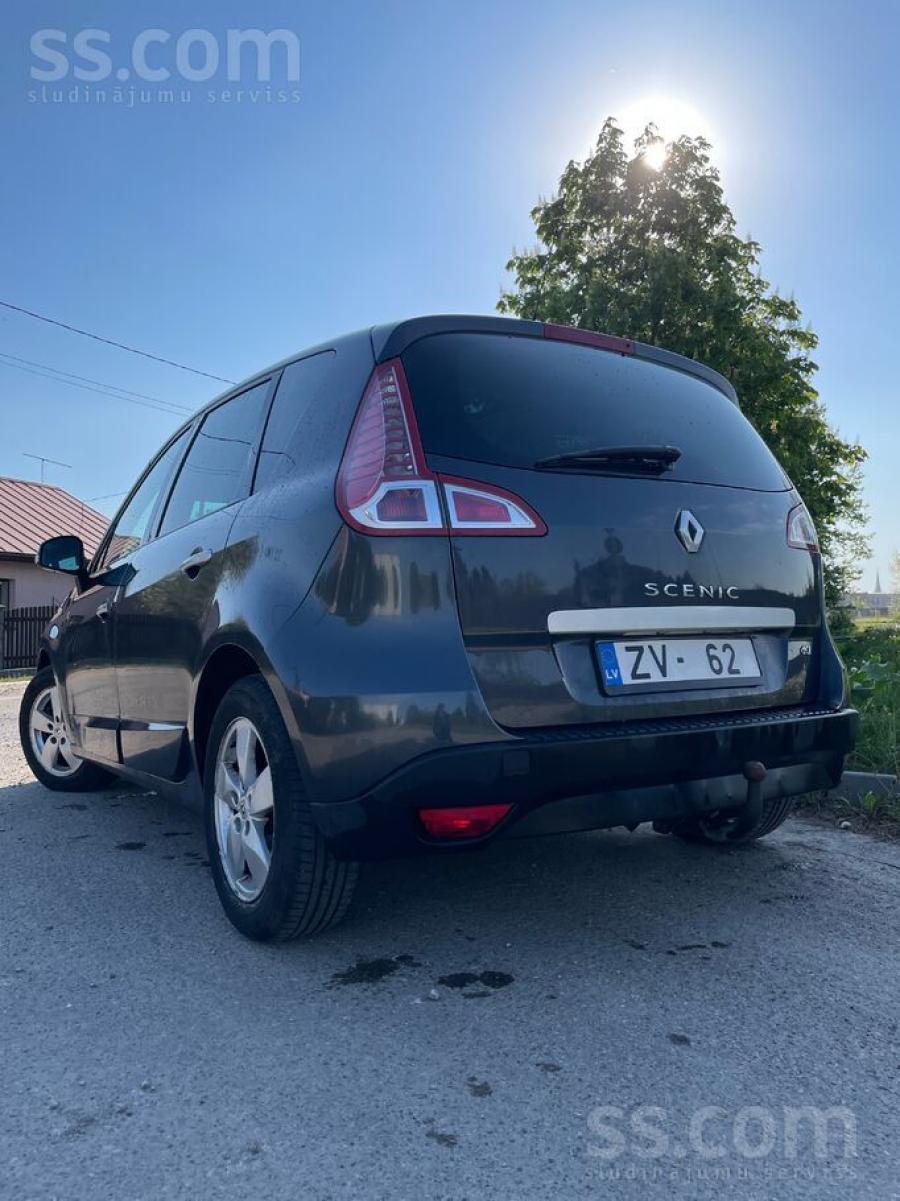 Grey Renault Scenic 2011 in Jelgava, with an engine capacity of 1.90 L and mileage of 210 thousand km for 2350 €, photo 6 on AUTOMOTO.COM.LV
