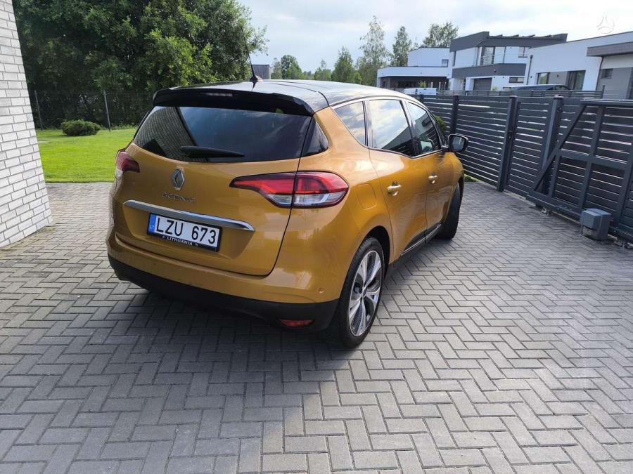 Orange Renault Scenic 2017 in Kaunas, with an engine capacity of 1.46 L and mileage of 163 thousand km for 9000 €, photo 7 on AUTOMOTO.COM.LV