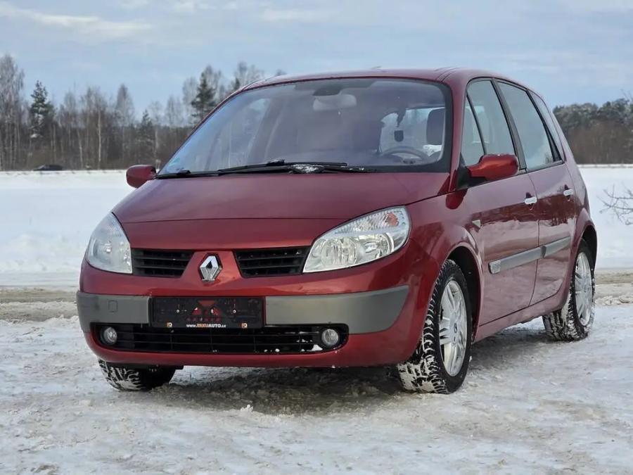 Sarkans Renault Scenic 2004 Grobiņa, ar dzinēja tilpumu 1.60 L un nobraukumu 90 tūkst. km par 2500 €, foto 1 vietnē AUTOMOTO.COM.LV