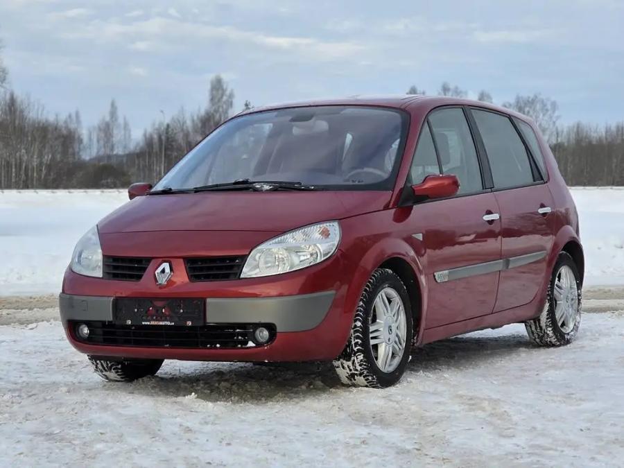 Sarkans Renault Scenic 2004 Grobiņa, ar dzinēja tilpumu 1.60 L un nobraukumu 90 tūkst. km par 2500 €, foto 3 vietnē AUTOMOTO.COM.LV