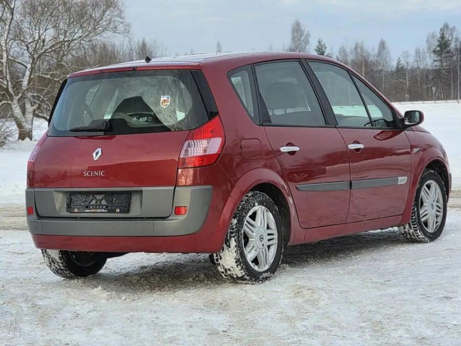 Sarkans Renault Scenic 2004 Grobiņa, ar dzinēja tilpumu 1.60 L un nobraukumu 90 tūkst. km par 2500 €, foto 7 vietnē AUTOMOTO.COM.LV