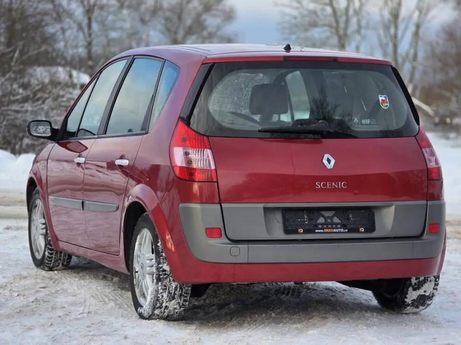 Sarkans Renault Scenic 2004 Grobiņa, ar dzinēja tilpumu 1.60 L un nobraukumu 90 tūkst. km par 2500 €, foto 9 vietnē AUTOMOTO.COM.LV