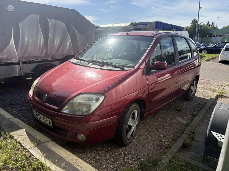 Sarkans Renault Scenic 2002 Viļņa, ar dzinēja tilpumu 1.60 L un nobraukumu 0 tūkst. km par 1550 €, foto 1 vietnē AUTOMOTO.COM.LV