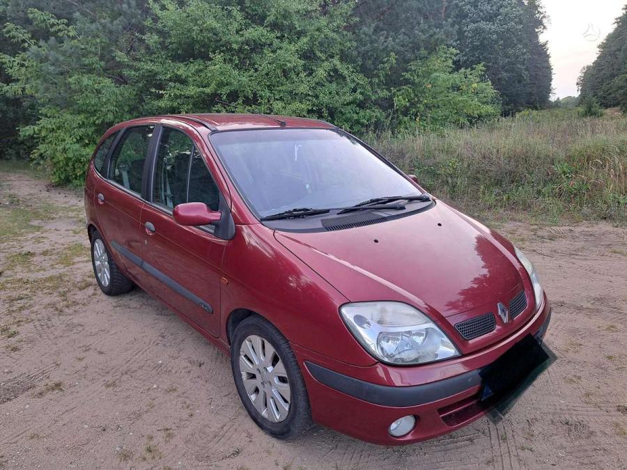 Red Renault Scenic 2002 in Kaunas, with an engine capacity of 1.87 L and mileage of 273 thousand km for 600 €, photo 1 on AUTOMOTO.COM.LV