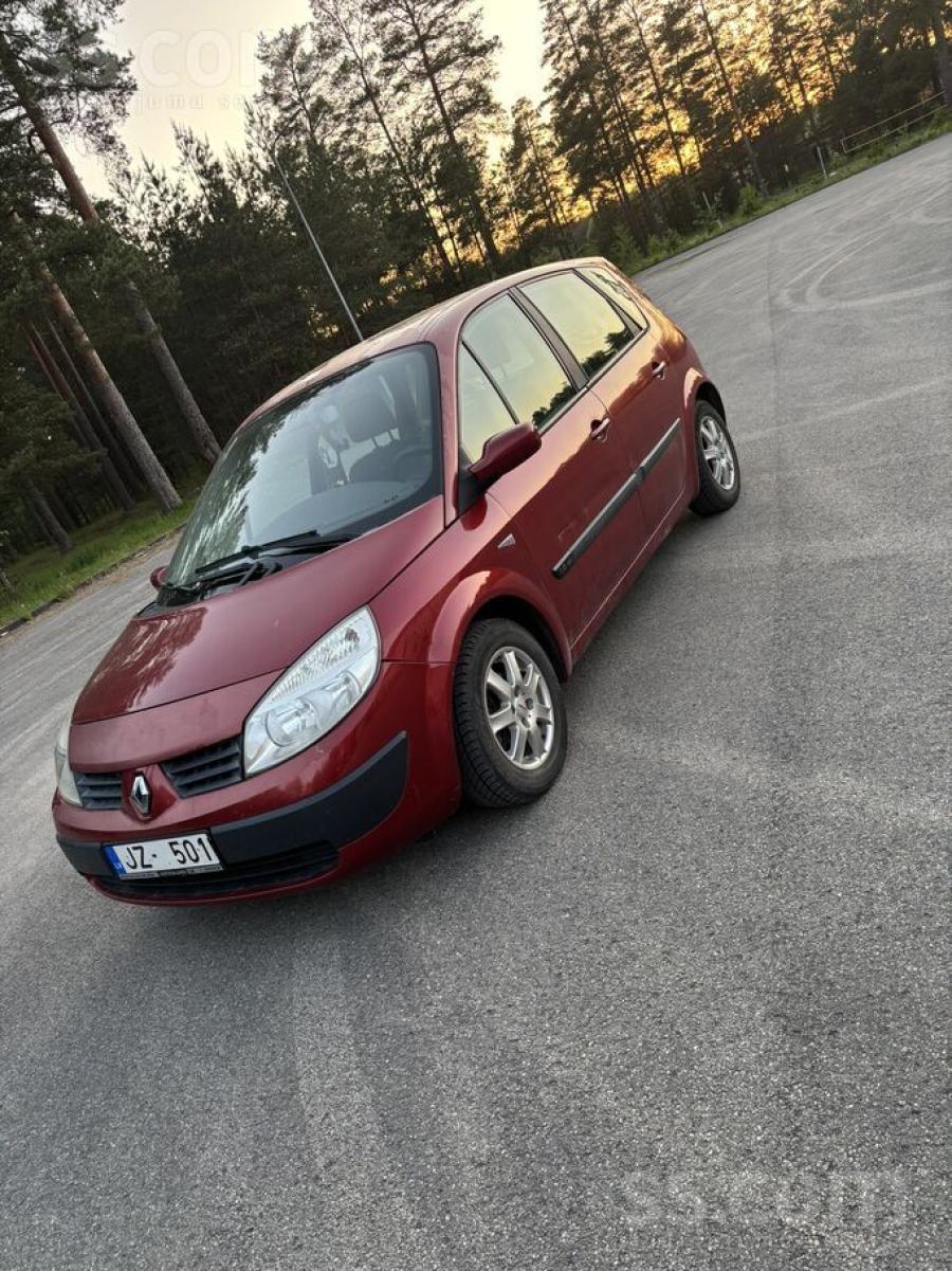Red Renault Scenic 2005 in Riga, with an engine capacity of 1.60 L and mileage of 225 thousand km for 1200 €, photo 3 on AUTOMOTO.COM.LV