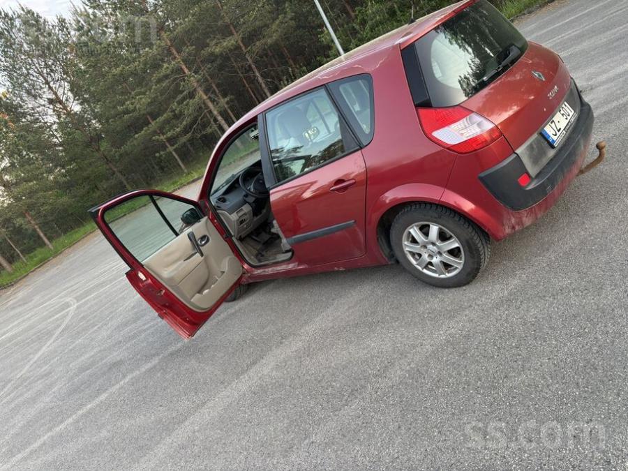 Red Renault Scenic 2005 in Riga, with an engine capacity of 1.60 L and mileage of 225 thousand km for 1200 €, photo 5 on AUTOMOTO.COM.LV