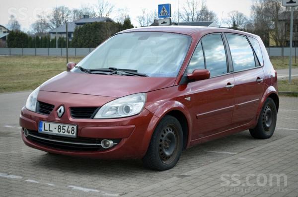 Sarkans Renault Scenic 2008 Jūrmala, ar dzinēja tilpumu 1.90 L un nobraukumu 385 tūkst. km par 1350 €, foto 1 vietnē AUTOMOTO.COM.LV