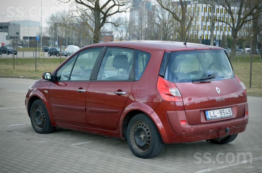 Sarkans Renault Scenic 2008 Jūrmala, ar dzinēja tilpumu 1.90 L un nobraukumu 385 tūkst. km par 1350 €, foto 3 vietnē AUTOMOTO.COM.LV