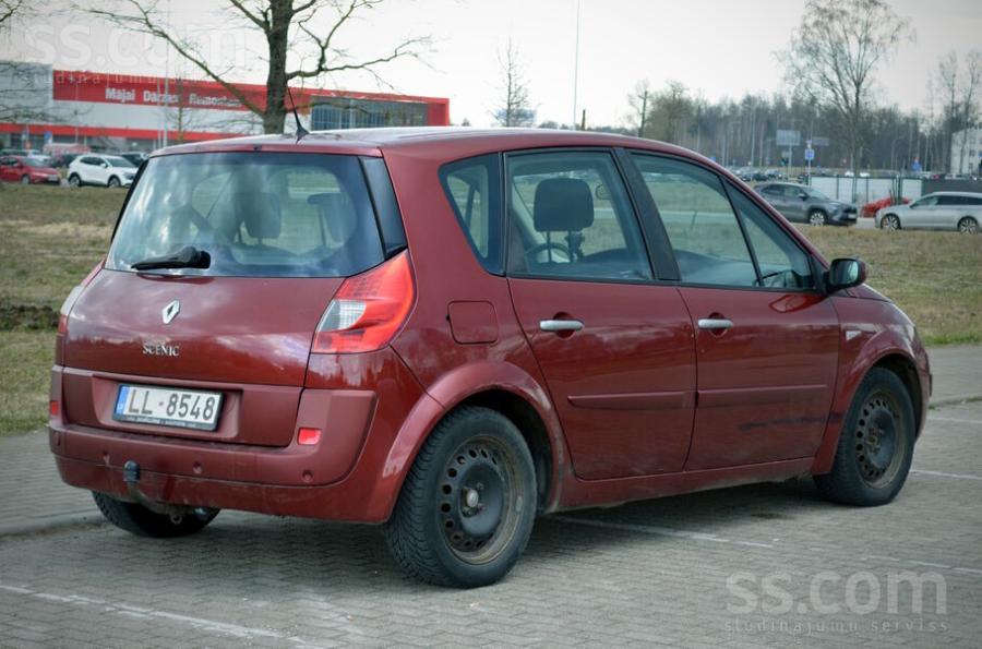 Sarkans Renault Scenic 2008 Jūrmala, ar dzinēja tilpumu 1.90 L un nobraukumu 385 tūkst. km par 1350 €, foto 5 vietnē AUTOMOTO.COM.LV