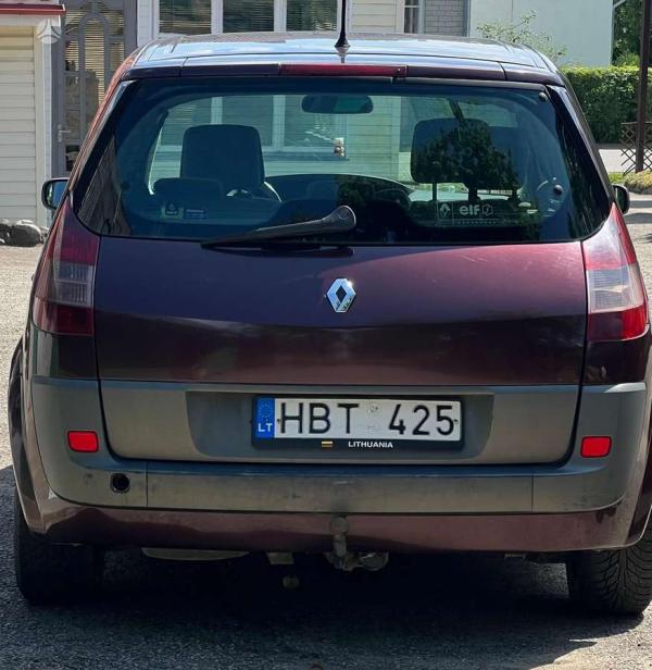 Violet Renault Scenic 2003 in Svencionys, with an engine capacity of 1.87 L and mileage of 260 thousand km for 750 €, photo 4 on AUTOMOTO.COM.LV