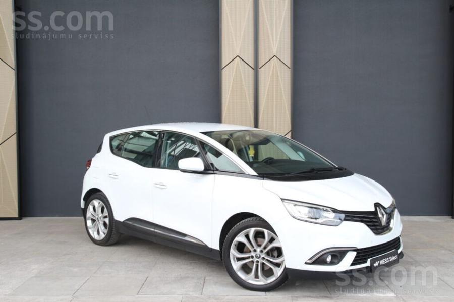 White Renault Scenic 2017 in Riga, with an engine capacity of 1.60 L and mileage of 166 thousand km for 6900 €, photo 4 on AUTOMOTO.COM.LV