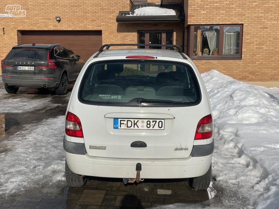 White Renault Scenic 1996 in Kaunas, with an engine capacity of 1.80 L and mileage of 314 thousand km for 500 €, photo 4 on AUTOMOTO.COM.LV