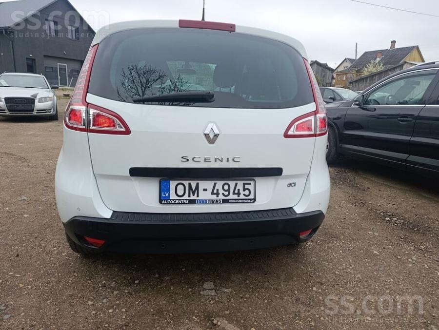 White Renault Scenic 2010 in Rezekne, with an engine capacity of 1.90 L and mileage of 266 thousand km for 3550 €, photo 26 on AUTOMOTO.COM.LV