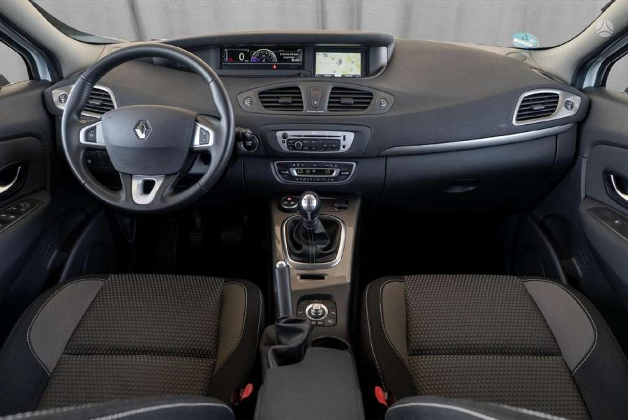 White Renault Scenic 2013 in Marijampole, with an engine capacity of 1.20 L and mileage of 178 thousand km for 4950 €, photo 14 on AUTOMOTO.COM.LV