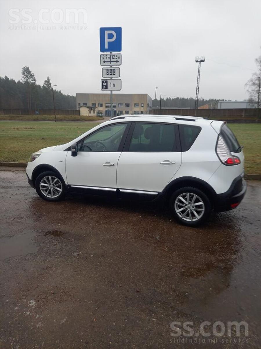 White Renault Scenic 2013 in Riga, with an engine capacity of 1.50 L and mileage of 325 thousand km for 4150 €, photo 2 on AUTOMOTO.COM.LV