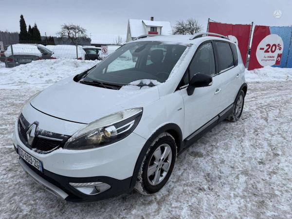 White Renault Scenic 2015 in Taurage, with an engine capacity of 1.60 L and mileage of 231 thousand km for 4900 €, photo 1 on AUTOMOTO.COM.LV
