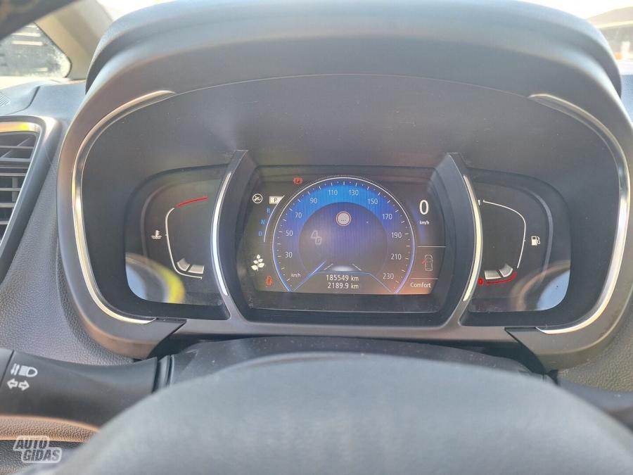 White Renault Scenic 2016 in Taurage, with an engine capacity of 1.60 L and mileage of 185 thousand km for 7550 €, photo 12 on AUTOMOTO.COM.LV