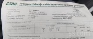 White Renault Scenic 2018 in Tukums, with an engine capacity of 1.50 L and mileage of 230 thousand km for 6990 €, photo 13 on AUTOMOTO.COM.LV