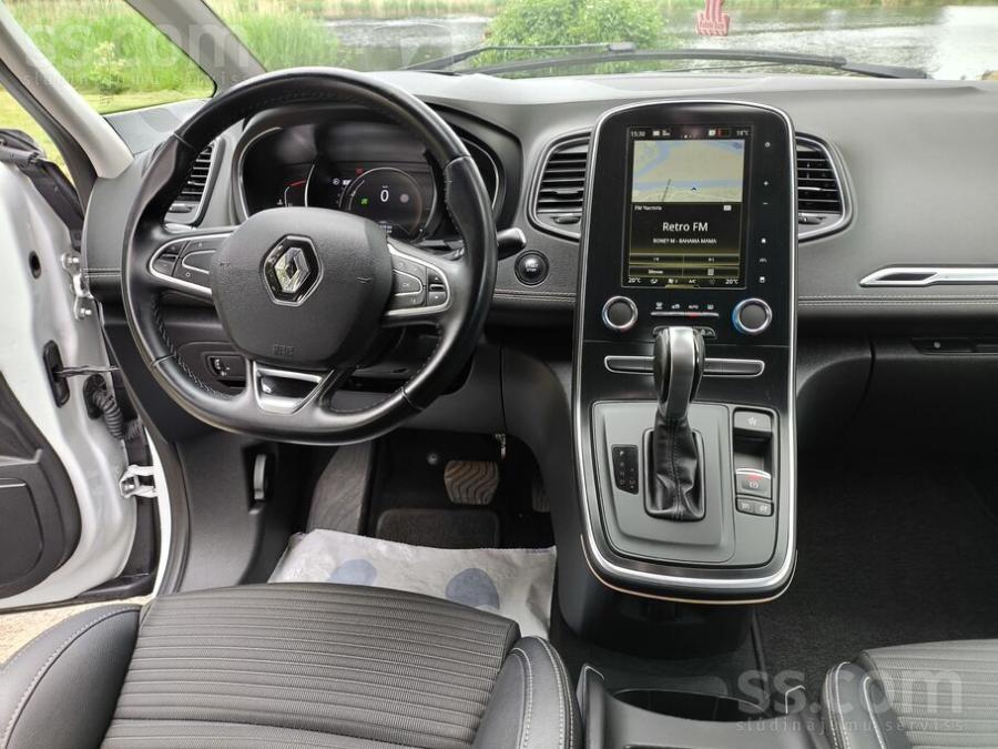 White Renault Scenic 2019 in Riga, with an engine capacity of 1.30 L and mileage of 178 thousand km for 8950 €, photo 24 on AUTOMOTO.COM.LV