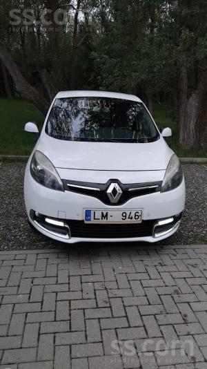 White Renault Scenic 2014 in Liepaja, with an engine capacity of 1.50 L and mileage of 258 thousand km for 5600 €, photo  on AUTOMOTO.COM.LV