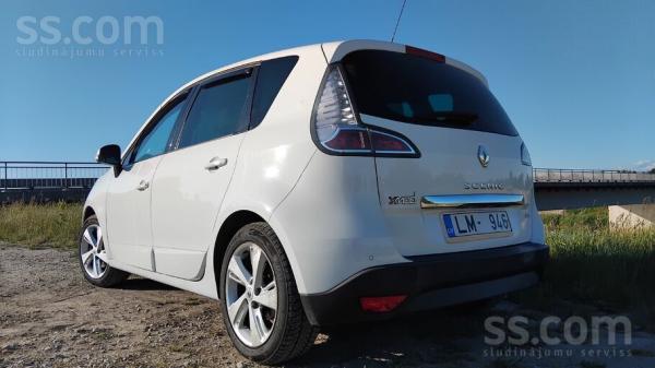 White Renault Scenic 2014 in Liepaja, with an engine capacity of 1.50 L and mileage of 258 thousand km for 5600 €, photo 3 on AUTOMOTO.COM.LV