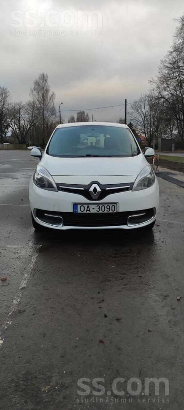 White Renault Scenic 2013 in Riga, with an engine capacity of 1.50 L and mileage of 419 thousand km for 2250 €, photo 1 on AUTOMOTO.COM.LV