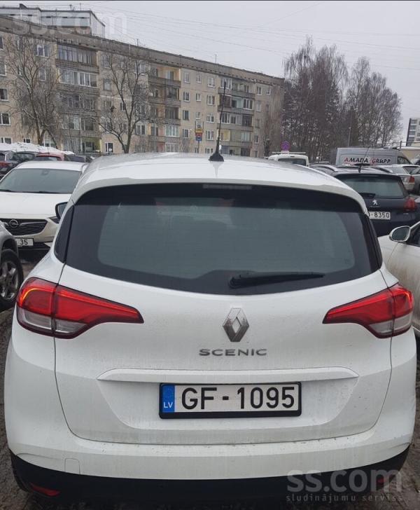 White Renault Scenic 2017 in Riga, with an engine capacity of 1.60 L and mileage of 165 thousand km for 7000 €, photo 5 on AUTOMOTO.COM.LV