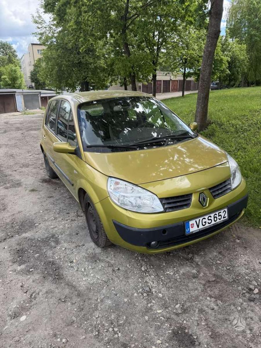 Yellow Renault Scenic 2005 in Kaunas, with an engine capacity of 1.60 L and mileage of 245 thousand km for 450 €, photo 3 on AUTOMOTO.COM.LV