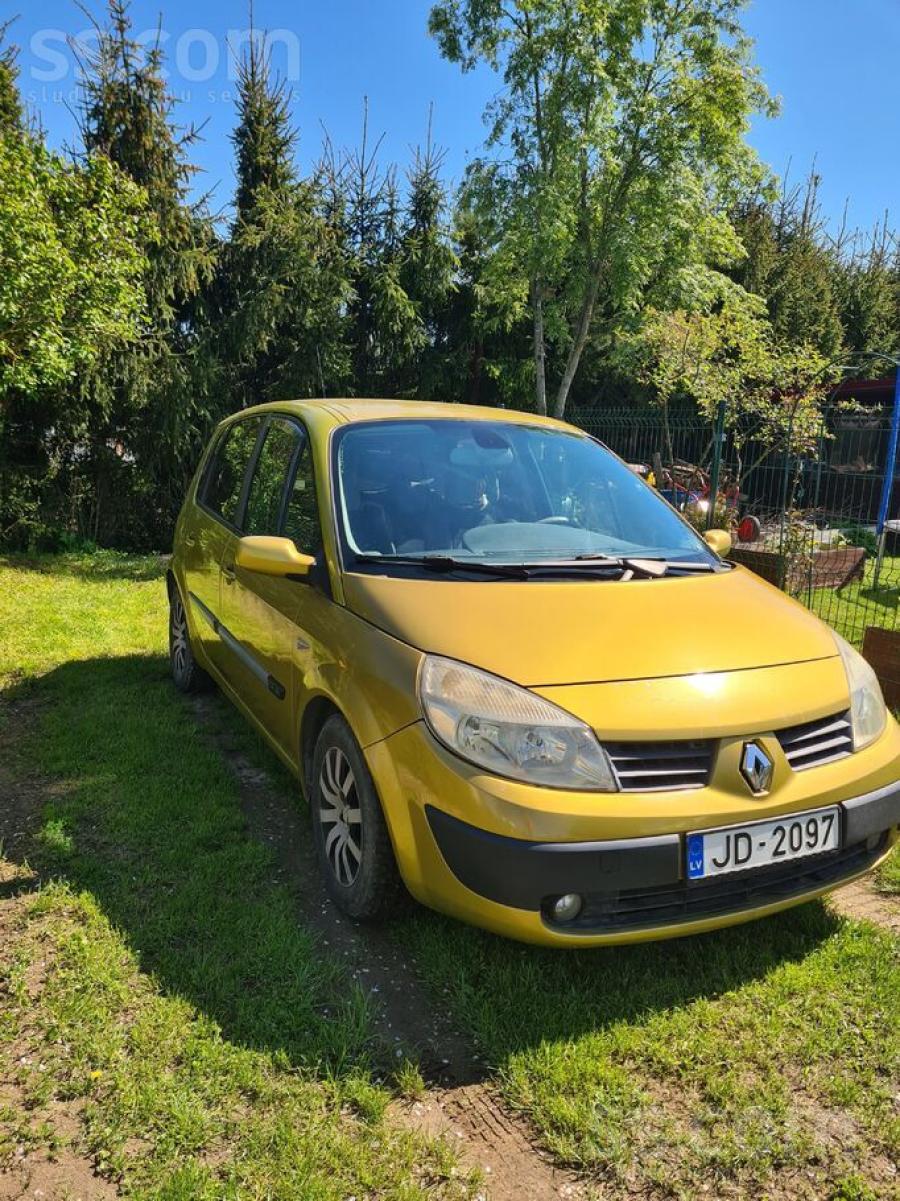 Yellow Renault Scenic 2004 in Dobele, with an engine capacity of 1.60 L and mileage of 0 thousand km for 1000 €, photo 1 on AUTOMOTO.COM.LV