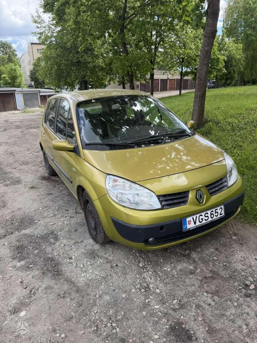 Yellow Renault Scenic 2005 in Kaunas, with an engine capacity of 1.60 L and mileage of 245 thousand km for 549 €, photo 4 on AUTOMOTO.COM.LV
