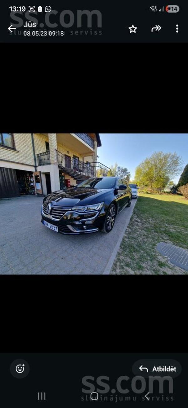 Renault Talisman 2017 Rīga vietnē Melns Renault Talisman 2017 Rīga, ar dzinēja tilpumu 1.60 L un nobraukumu 307 tūkst. km par 9250 €, foto 8 vietnē AUTOMOTO.COM.LV