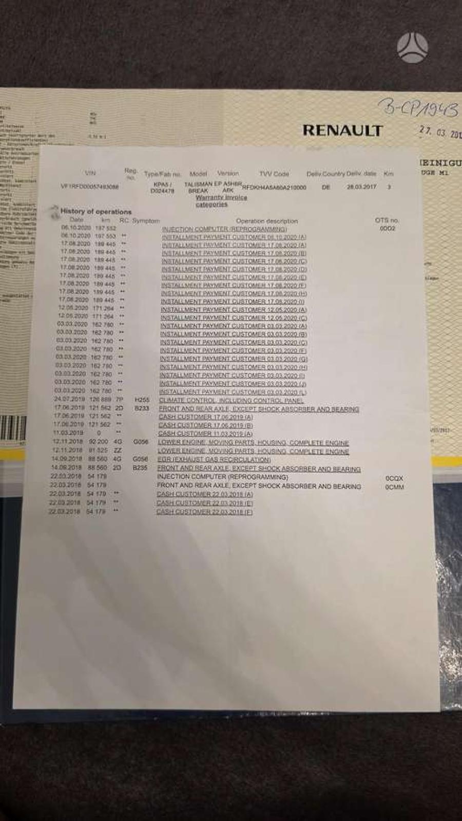 Черный Рено Talisman 2017 в Вильнюс, объемом двигателя 1.60 л и пробегом 296 тыс. км за 6899 €, фото 16 на AUTOMOTO.COM.LV