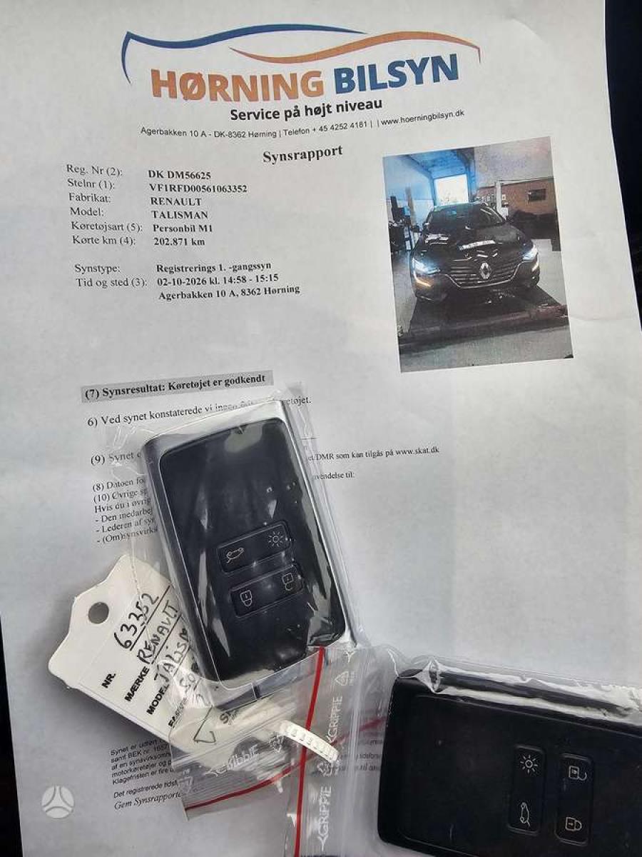 Black Renault Talisman 2018 in Pakruojis, with an engine capacity of 1.60 L and mileage of 203 thousand km for 7200 €, photo 19 on AUTOMOTO.COM.LV
