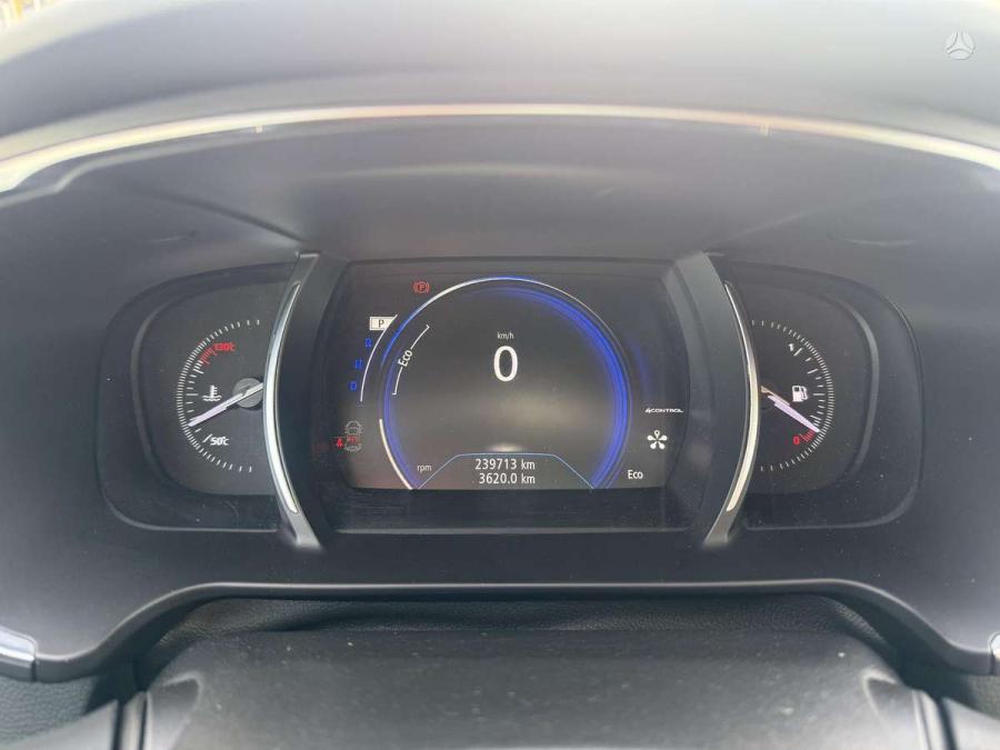 Grey Renault Talisman 2016 in Panevezys, with an engine capacity of 1.60 L and mileage of 239 thousand km for 7900 €, photo 30 on AUTOMOTO.COM.LV