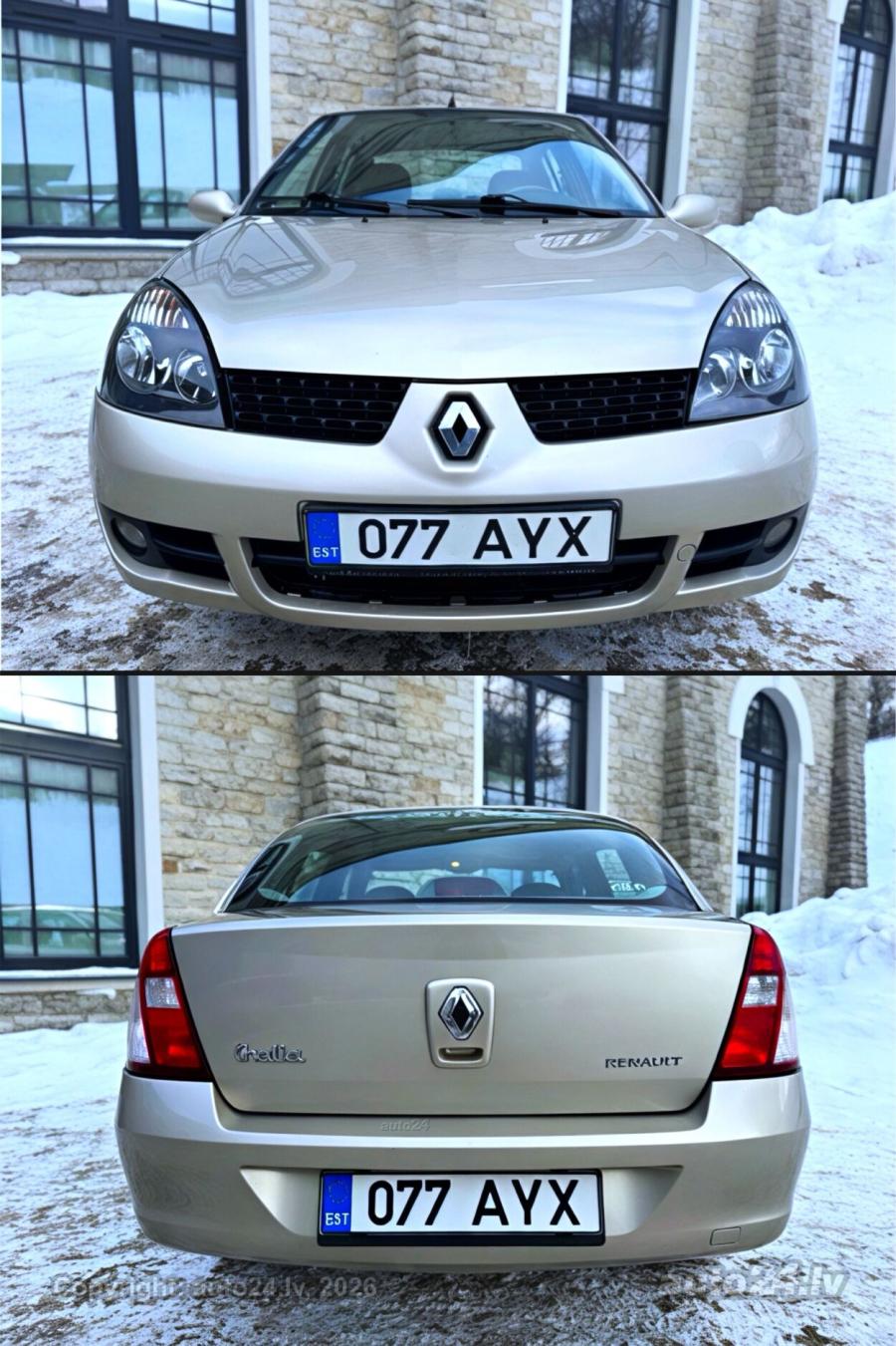 Beige Renault Thalia 2007 in Tallinn, with an engine capacity of 1.10 L and mileage of 187 thousand km for 1499 €, photo 6 on AUTOMOTO.COM.LV