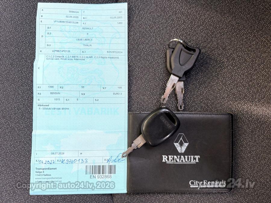 Zils Renault Thalia 2005 Tallina, ar dzinēja tilpumu 1.40 L un nobraukumu 70 tūkst. km par 1499 €, foto 18 vietnē AUTOMOTO.COM.LV