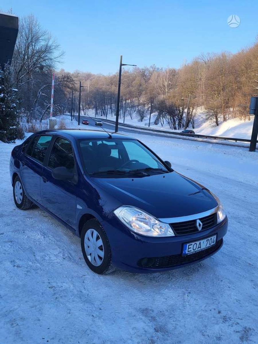 Blue Renault Thalia 2011 in Kaunas, with an engine capacity of 1.15 L and mileage of 117 thousand km for 1999 €, photo 1 on AUTOMOTO.COM.LV