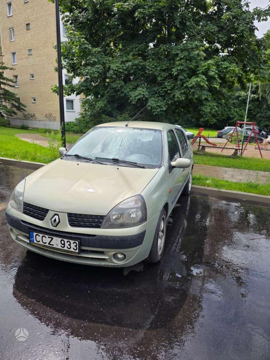 Green Renault Thalia 2002 in Vilnius, with an engine capacity of 1.39 L and mileage of 103 thousand km for 850 €, photo 4 on AUTOMOTO.COM.LV