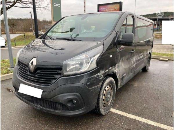 Black Renault Trafic 2018 in Anyksciai, with an engine capacity of 1.60 L and mileage of 258 thousand km for 6655 €, photo 1 on AUTOMOTO.COM.LV