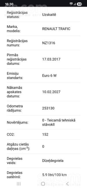 Melns Renault Trafic 2017 Daugavpils, ar dzinēja tilpumu 1.60 L un nobraukumu 0 tūkst. km par 13999 €, foto 20 vietnē AUTOMOTO.COM.LV