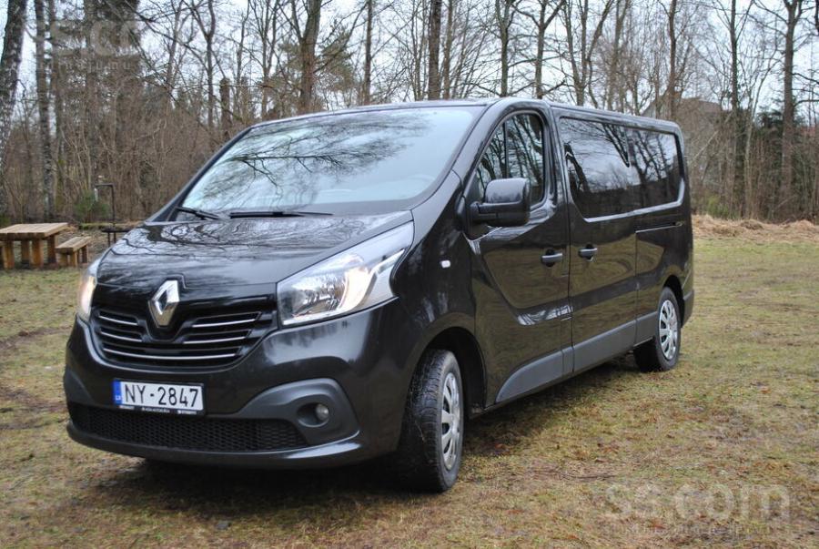 Black Renault Trafic 2018 in Tukums, with an engine capacity of 1.60 L and mileage of 168 thousand km for 12500 €, photo 2 on AUTOMOTO.COM.LV
