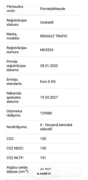 Melns Renault Trafic 2020 Aizkraukle, ar dzinēja tilpumu 2.00 L un nobraukumu 144 tūkst. km par 24800 €, foto 15 vietnē AUTOMOTO.COM.LV