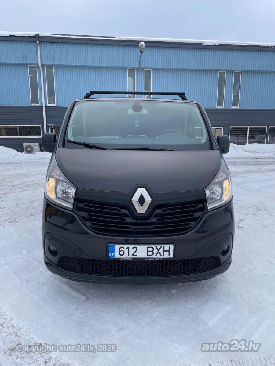 Black Renault Trafic 2018 in Tallinn, with an engine capacity of 1.60 L and mileage of 158 thousand km for 15900 €, photo 2 on AUTOMOTO.COM.LV